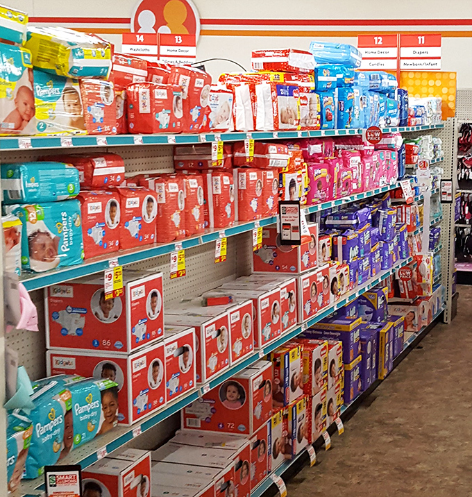 Pampers, Huggies, and peace of mind &ndash; the baby aisle where new parents find financial relief amid sleepless nights.