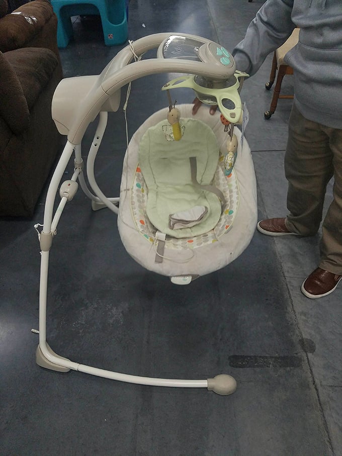 Baby gear gets second chances here, helping new parents stretch budgets without sacrificing quality.