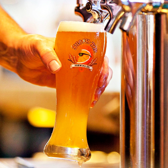 When a day of eating demands a proper beer. This golden pour from Shock Top is the perfect palate cleanser.