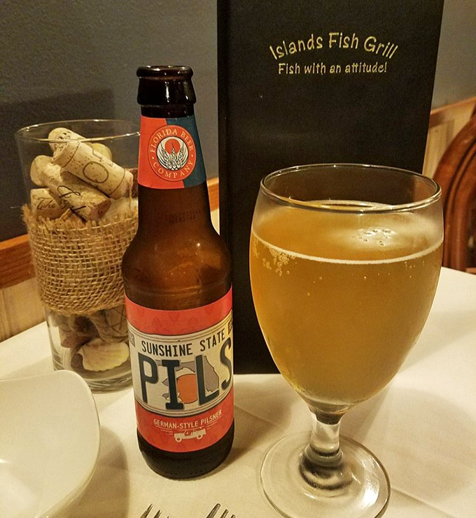 Nothing complements fresh seafood like a cold Florida craft beer. Sunshine State Pils &ndash; because hydration is important!