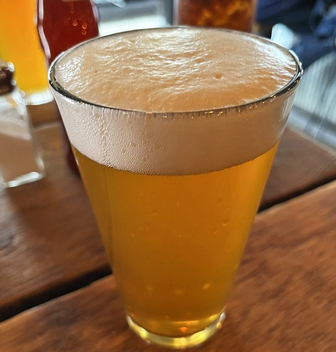 A perfectly poured beer, the ideal companion for barbecue&mdash;like Fred Astaire to smoked meat's Ginger Rogers, they just make each other better.