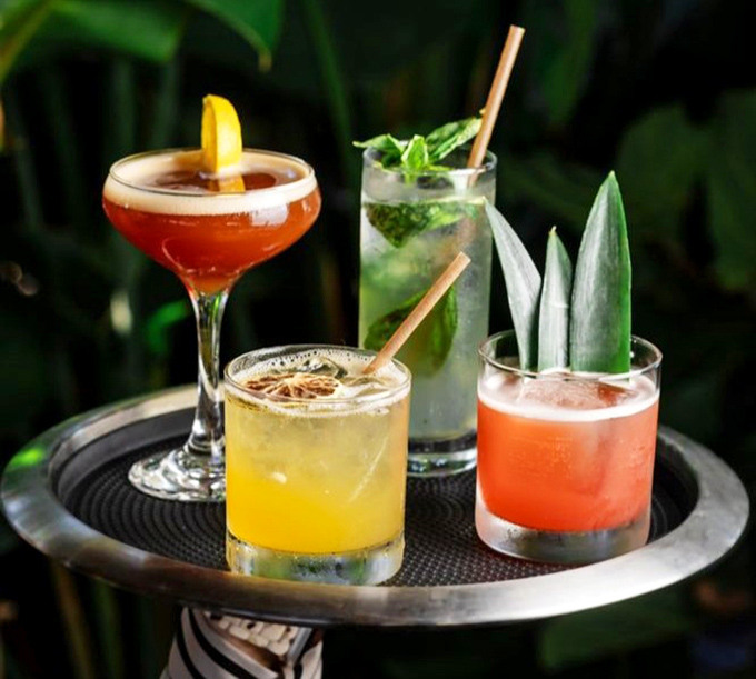 Cocktail hour in Naples means vibrant concoctions that look like liquid postcards. "Wish you were here" has never been more tempting.