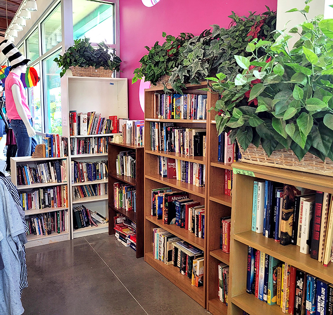 The literary corner: where bookworms and bargain hunters unite. These shelves hold more plot twists than a season of your favorite streaming show.