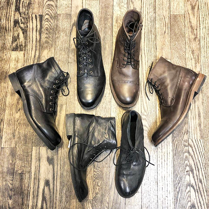 A leather boot lineup that would make a cowboy weep &ndash; each pair with enough character to star in its own Netflix series.