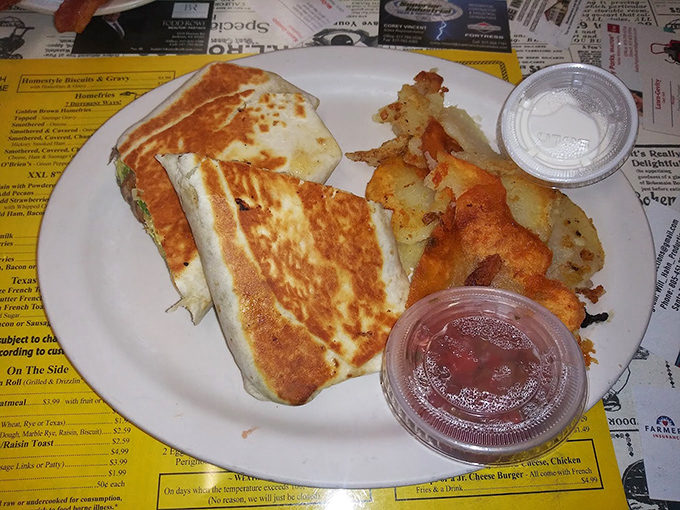 Wrapped tight and packed with flavor &ndash; this breakfast burrito means serious business in the morning fuel department.