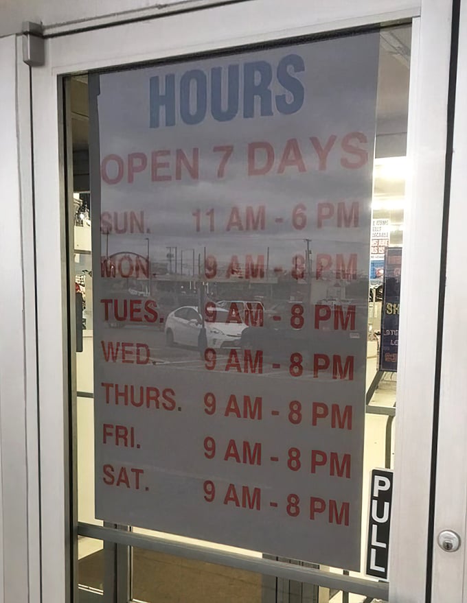 Open seven days a week because the thrift gods understand that treasure-hunting inspiration strikes at the most unexpected moments.