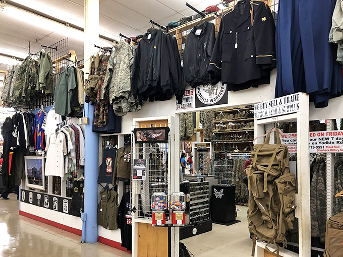 Military chic meets practical function. Fort Bragg's influence creates a camouflage cornucopia that would make G.I. Joe jealous.