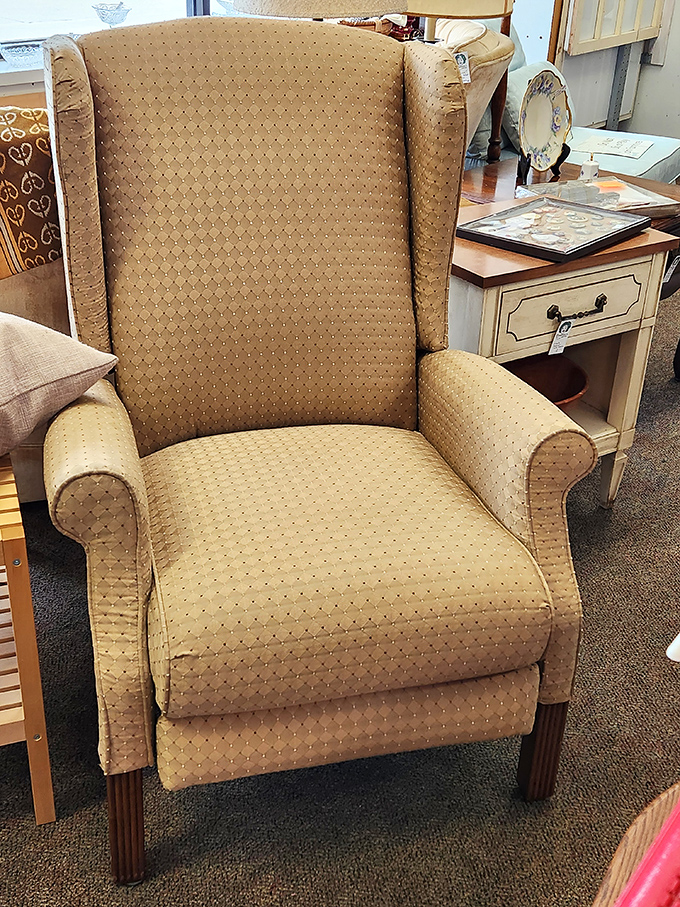 The wingback throne of thrift store royalty&mdash;this chair has hosted countless conversations and holds the perfect spot for your afternoon reading.