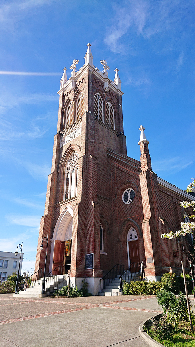 This historic church reaches skyward like the property values in other Bay Area cities &ndash; but here in Vallejo, spiritual elevation doesn't require financial elevation.