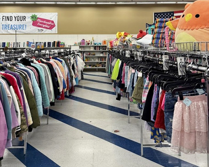 "Find Your Treasure!" isn't just a sign&mdash;it's the store's philosophy. Between these racks, someone's discarded fashion becomes your signature style.