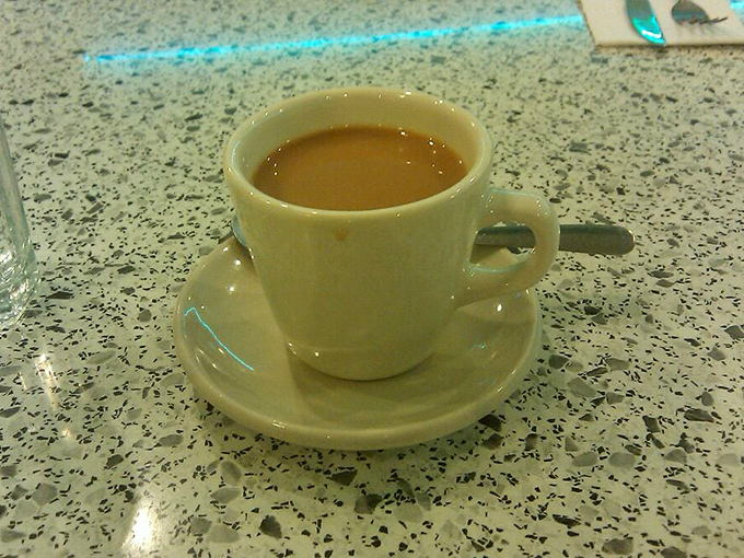 This isn't just coffee&mdash;it's liquid motivation in a classic diner mug. No foam art needed when the flavor speaks for itself.