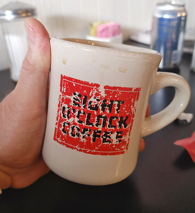 The coffee mug says it all&mdash;this isn't artisanal single-origin anything. It's honest diner coffee that gets the job done, cup after glorious cup.