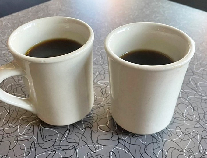Diner coffee &ndash; the magical elixir that transforms morning zombies into functioning humans since the dawn of time.