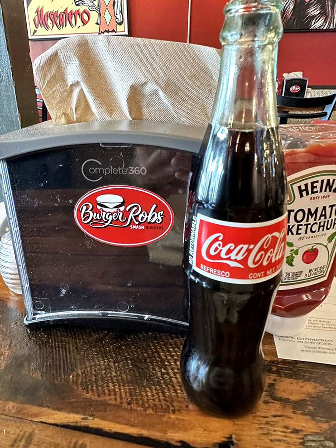 The Mexican Coke in glass bottles&mdash;with real sugar instead of corn syrup&mdash;is the perfect companion for cutting through burger richness.