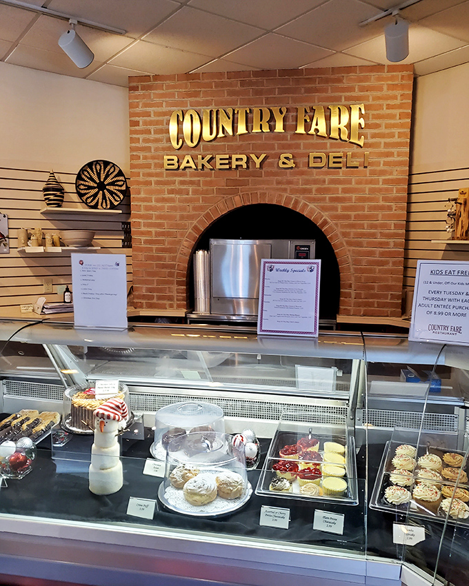 The bakery counter doesn't just display desserts—it showcases edible works of art behind glass like they're the crown jewels of Myerstown.