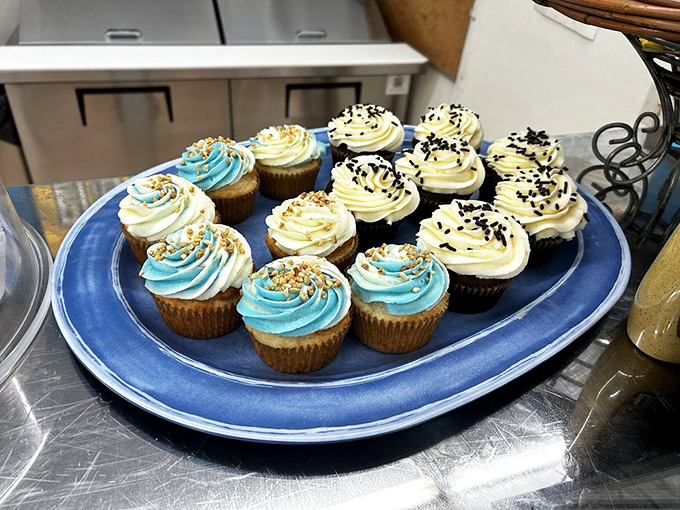 Even the cupcakes get dressed up in their finest blue and white &ndash; sweet endings guaranteed.