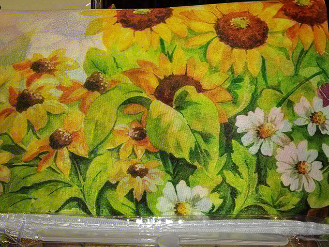 Sunflowers bloom eternally on canvas, bringing perpetual summer into Delaware homes regardless of the season outside&mdash;no watering required.