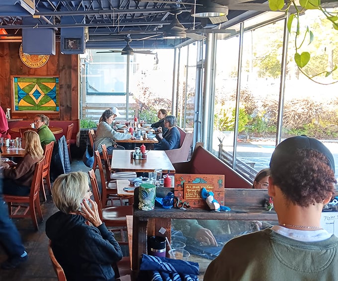 The dining room hums with conversation and the clinking of forks against plates &ndash; a soundtrack as essential as the food itself.