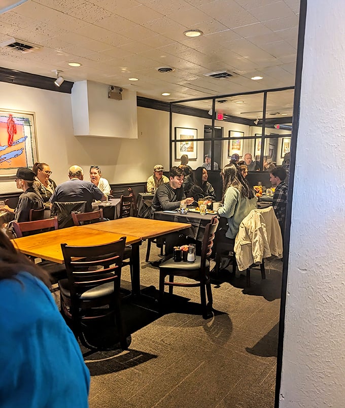 The dining room buzzes with the energy of satisfied patrons&mdash;a symphony of clinking glasses and appreciative murmurs.