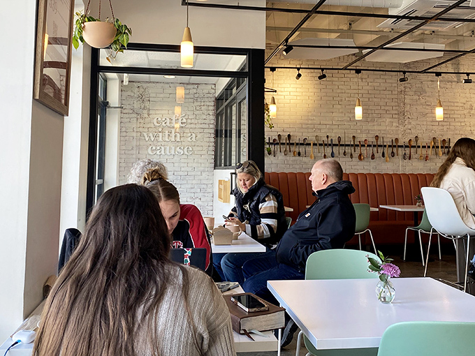 The caf&eacute;'s interior speaks volumes with its "caf&eacute; with a cause" ethos &ndash; a place where good food and good works share the same table.