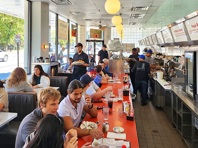 The counter at Majestic isn't just seating&mdash;it's front-row tickets to the greatest show in Atlanta: breakfast theater with a rotating cast of regulars and newcomers. 