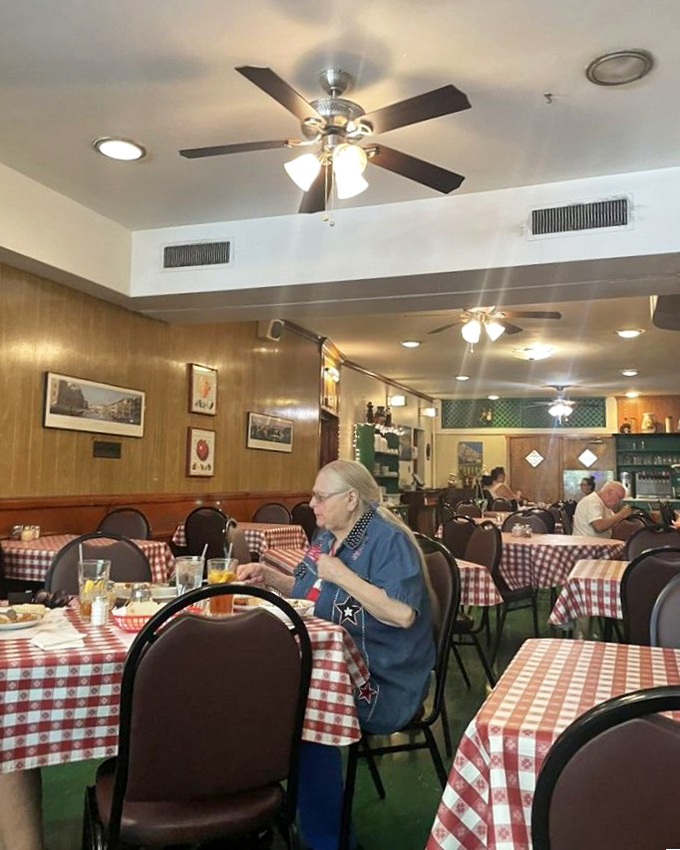 Decades of family celebrations have unfolded under these ceiling fans, where regulars become family and first-timers become regulars.
