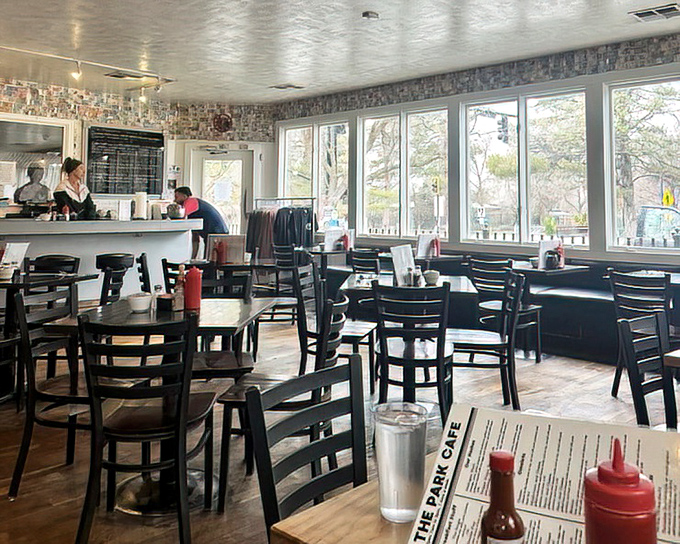 The dining room feels like your favorite aunt's kitchen &ndash; if your aunt had windows overlooking Liberty Park and could cook better than yours.