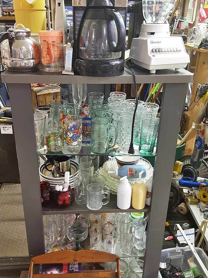 Vintage glassware and kitchen gadgets that whisper stories of dinner parties past, just waiting to star in your next gathering.