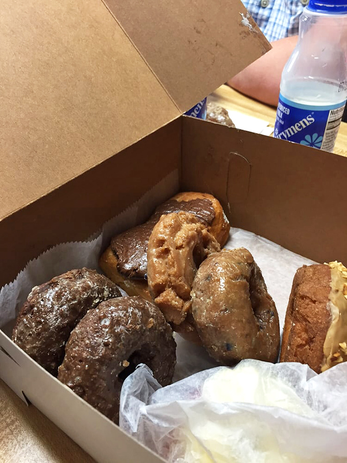 A box of Bill's donuts is like a treasure chest where X marks the spot for every delicious combination of dough, glaze, and filling.