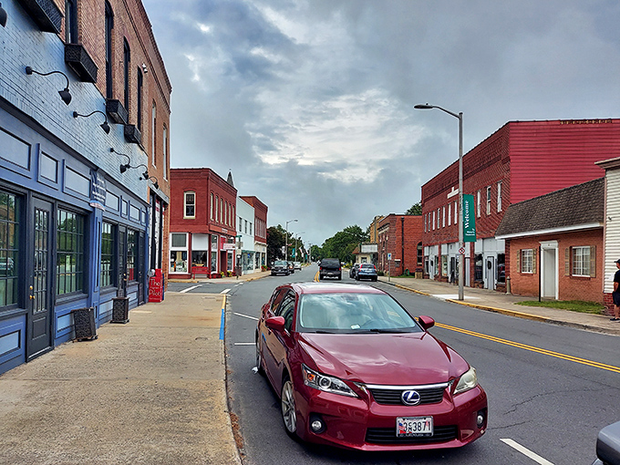 Downtown Onancock's colorful storefronts create a real-life palette that would make Norman Rockwell reach for his brushes.