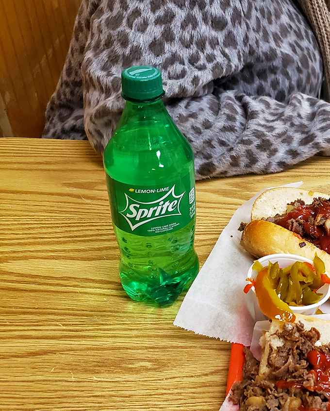 Even the Sprite looks more refreshing here, positioned next to what appears to be sandwich greatness in progress.