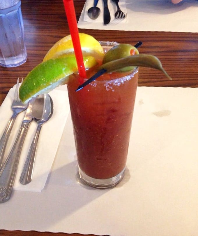 Their Bloody Mary comes fully loaded with olives and lime&mdash;the perfect weekend brunch companion or weekday "I deserve this" moment.