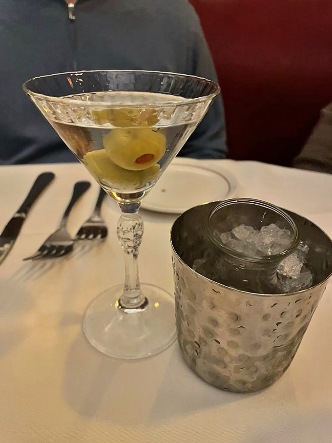 The perfect martini comes with its own sidecar of extra goodness. James Bond would approve of this ice-cold classic that's stirred, not shaken.