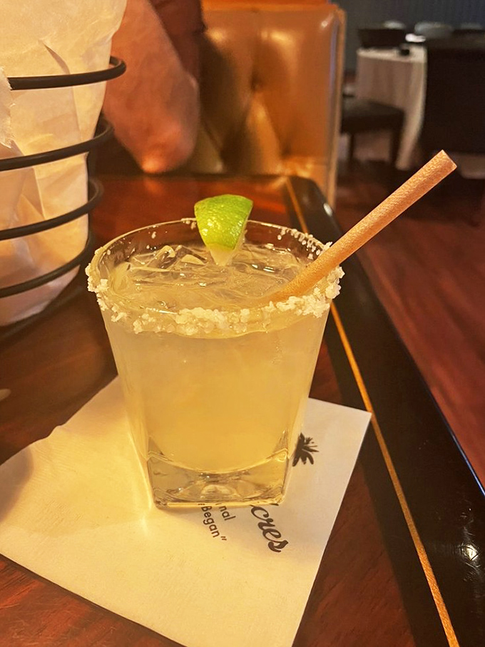A proper margarita with salt rim and lime&mdash;because sometimes the classics don't need reinvention, just respect and proper execution.