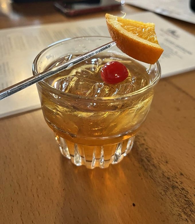 The drink selection proves that good taste extends beyond the kitchen.