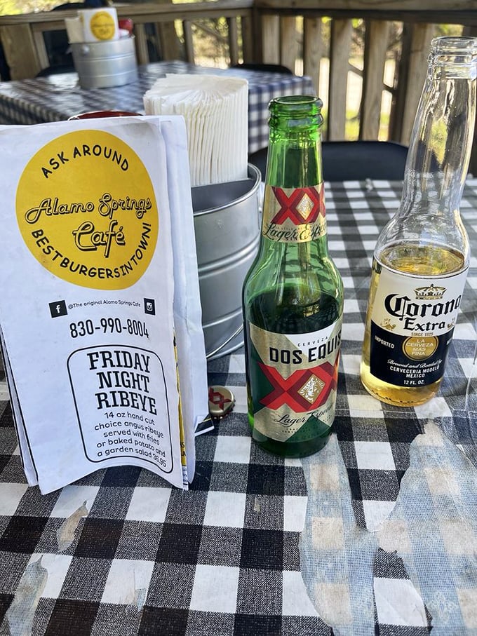 Weekend special announcements and cold beer &ndash; the Hill Country equivalent of a Michelin star. Simple pleasures, perfectly executed.