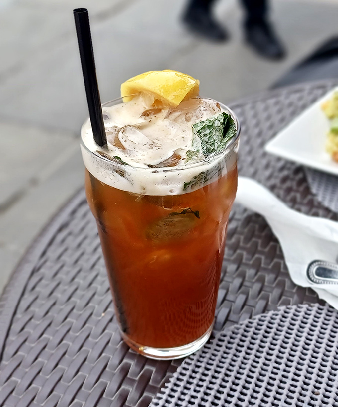 Even the cocktails here get the special treatment &ndash; notice that perfect garnish and refreshing presentation.