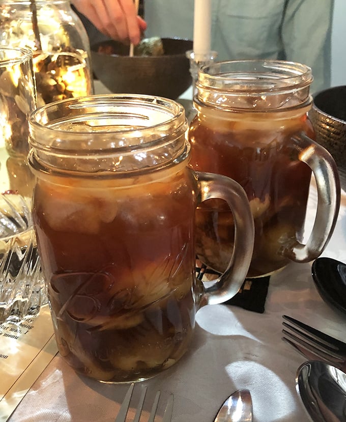 Mason jar sweet tea &ndash; because sometimes the best Southern traditions come in glass containers with handles.