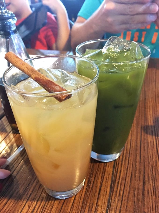 These fresh-pressed juices could make even green vegetable skeptics reconsider their position. That cinnamon stick isn't just garnish, it's genius.