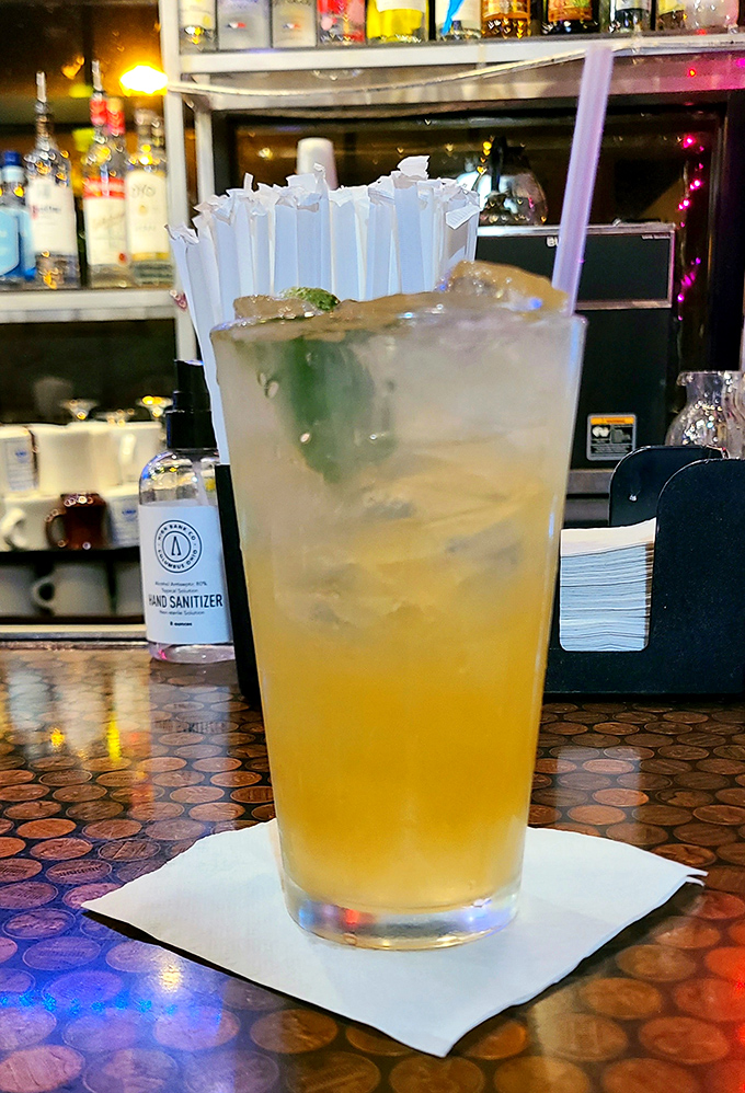 A refreshing cocktail that says, "Yes, it's five o'clock somewhere in the galaxy," with a lime garnish winking at you from the rim.