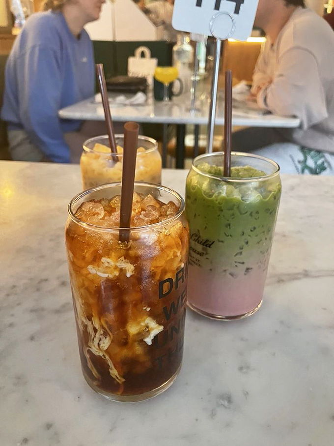 Coffee culture done right&mdash;these colorful concoctions prove Middle Child takes their liquid offerings as seriously as their sandwiches.