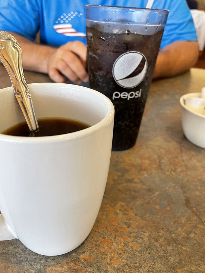 Coffee in sturdy mugs and ice-cold Pepsi &ndash; the yin and yang of diner beverages, fueling conversations since time immemorial.