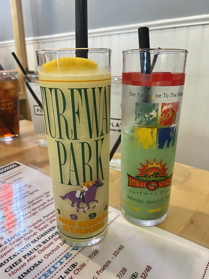 Vintage glassware elevates everyday drinks into special occasions. These aren't just beverages; they're liquid nostalgia with a twist of whimsy.