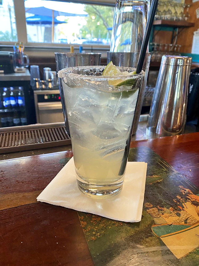 A salt-rimmed glass of citrusy refreshment. This isn't just a margarita&mdash;it's the perfect liquid companion to a feast from the Gulf.