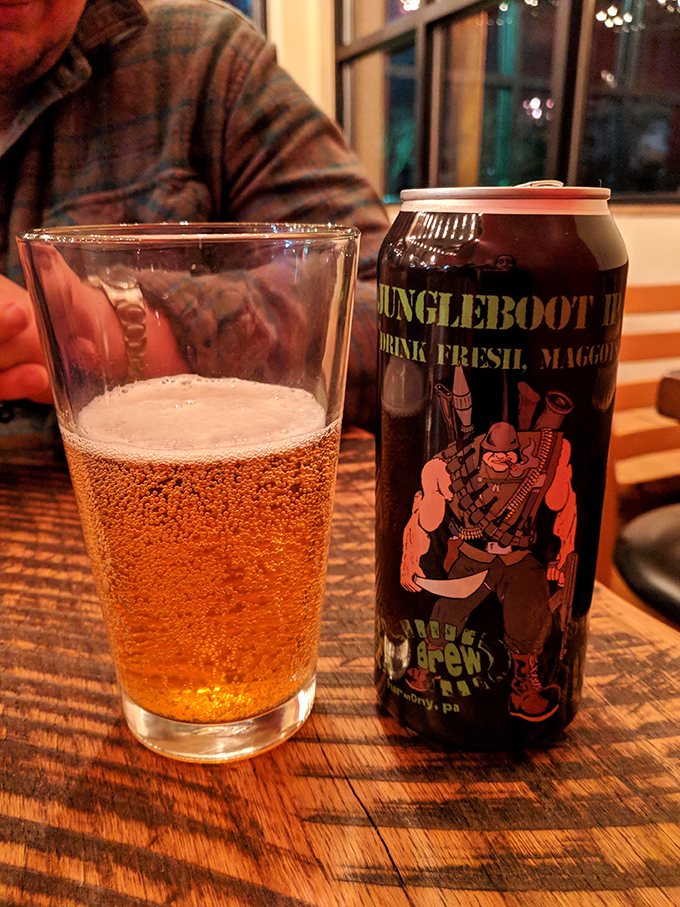 Local craft beer and barbecue &ndash; a pairing as perfect as Sinatra and a microphone. Jungleboot IPA stands ready for duty.