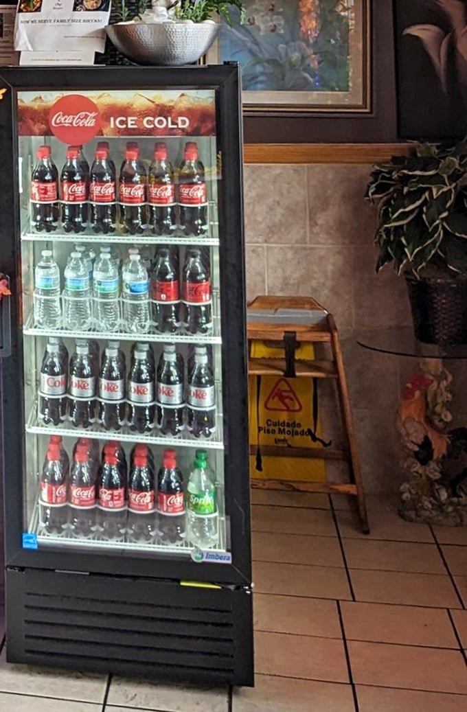 The humble beverage cooler stands ready with cold drinks &ndash; the perfect foil to tame the heat of authentic curries that don't pull their punches.