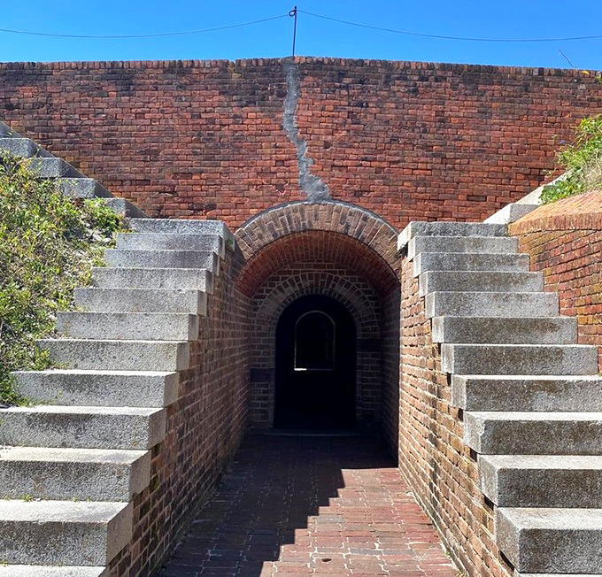 Step into this tunnel and emerge in another century. The temperature drops ten degrees, but your excitement level rises twenty.