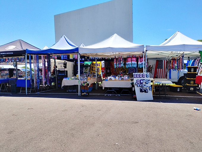 Patriotic displays and sparkling accessories catch the desert sun, offering a little bit of everything for the fashion-forward bargain hunter.