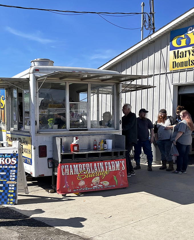 Chamberlain Farm's sausage stand proves the best food often comes from the humblest kitchens. The line forms for a reason, folks.