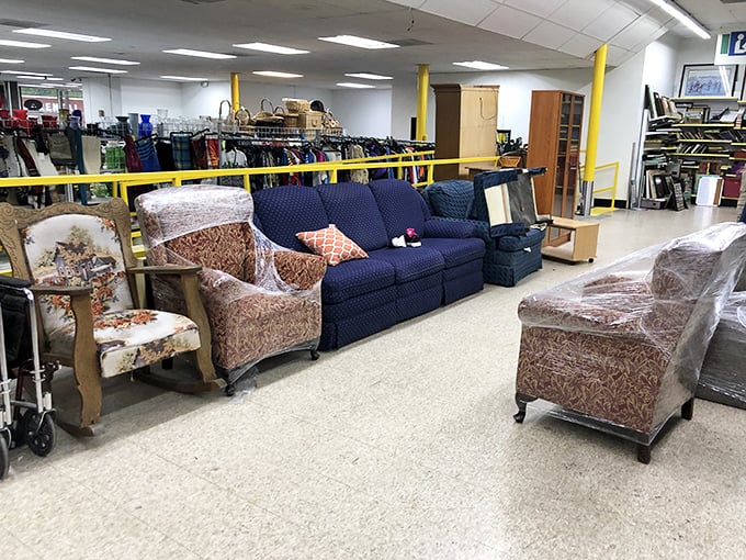 Furniture with character and stories to tell. That floral armchair has definitely seen some living room drama in its day.